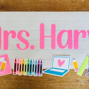 Teacher Name Desk Wrap- Notebook Paper Style - Etsy