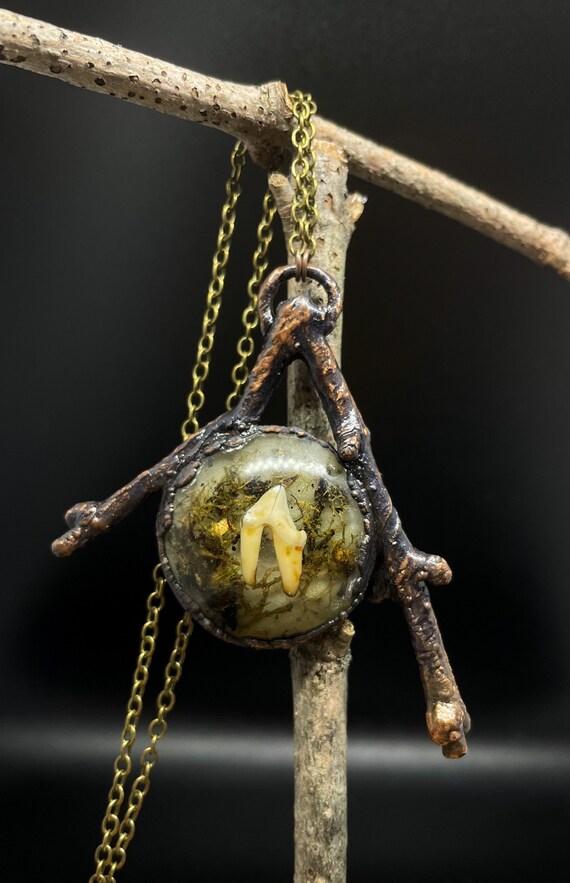 Mossy Tooth Twig Necklace - Etsy