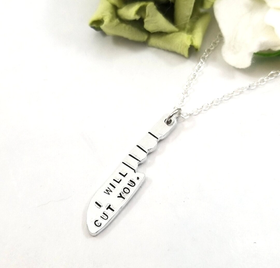 I Will Cut You Cleaver Funny Necklace, Hand-stamped, Handmade, Sassy ...