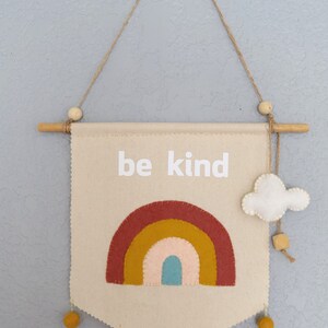 SALE Ready to Ship Baby Girl Hanging Banner Pendant Rainbow Be Kind ...