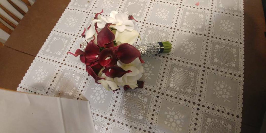Hand Tied Calla Lily Wedding Bridal Bouquet Creamy White And