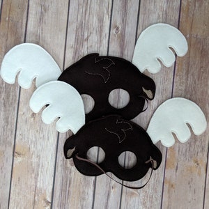 Moose Felt Mask in Choice of 2 Sizes Brown and Cream Acrylic - Etsy