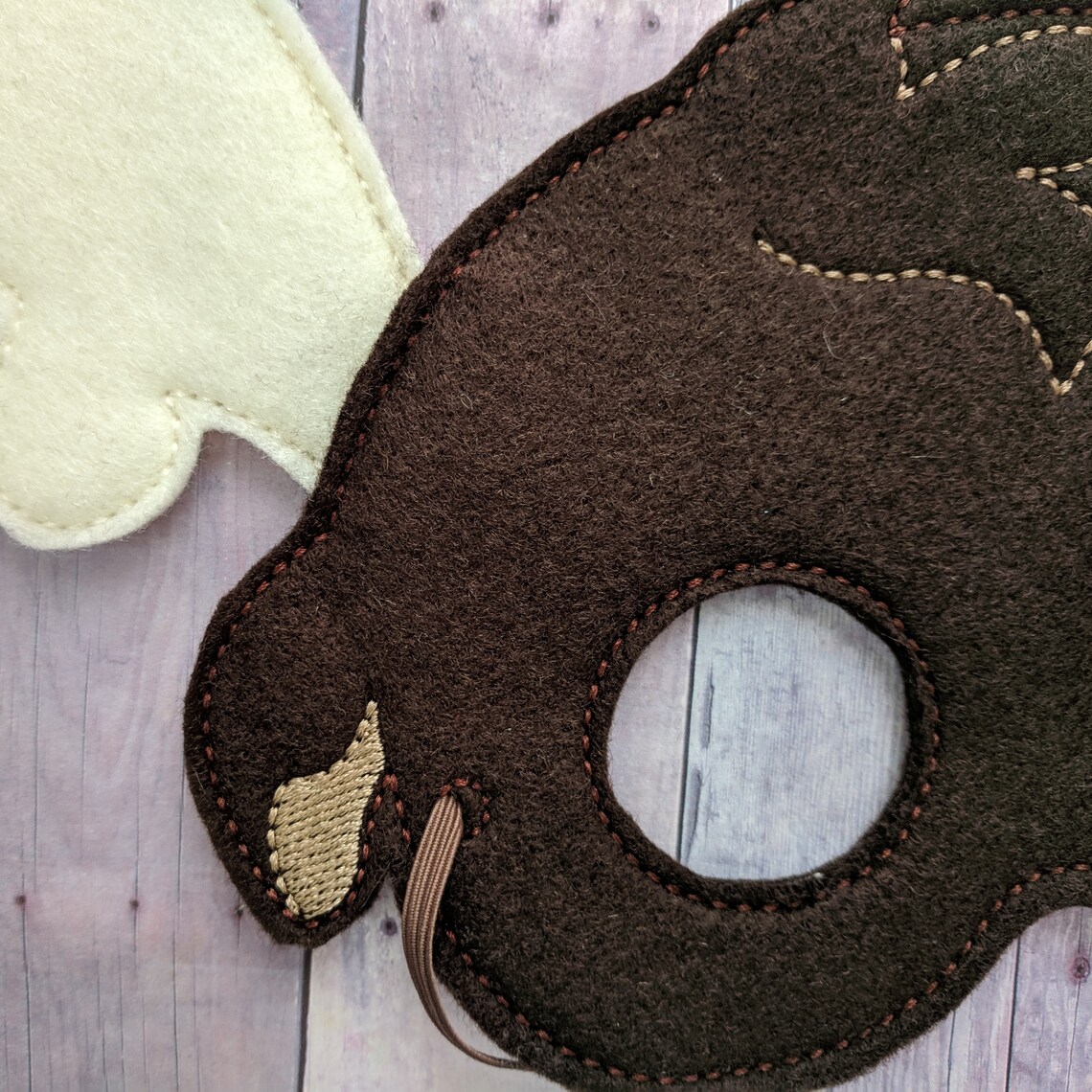 Moose Felt Mask in Choice of 2 Sizes Brown and Cream Acrylic - Etsy