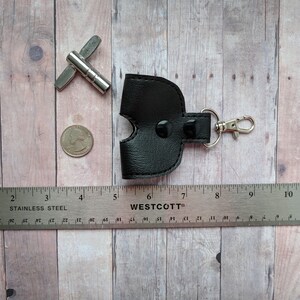 Drum Key Holder Key Chain, Opens to Hold Drum Key, Embroidered Vinyl in ...