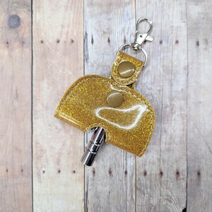 Drum Key Holder Key Chain, Opens to Hold Drum Key, Embroidered Vinyl in ...