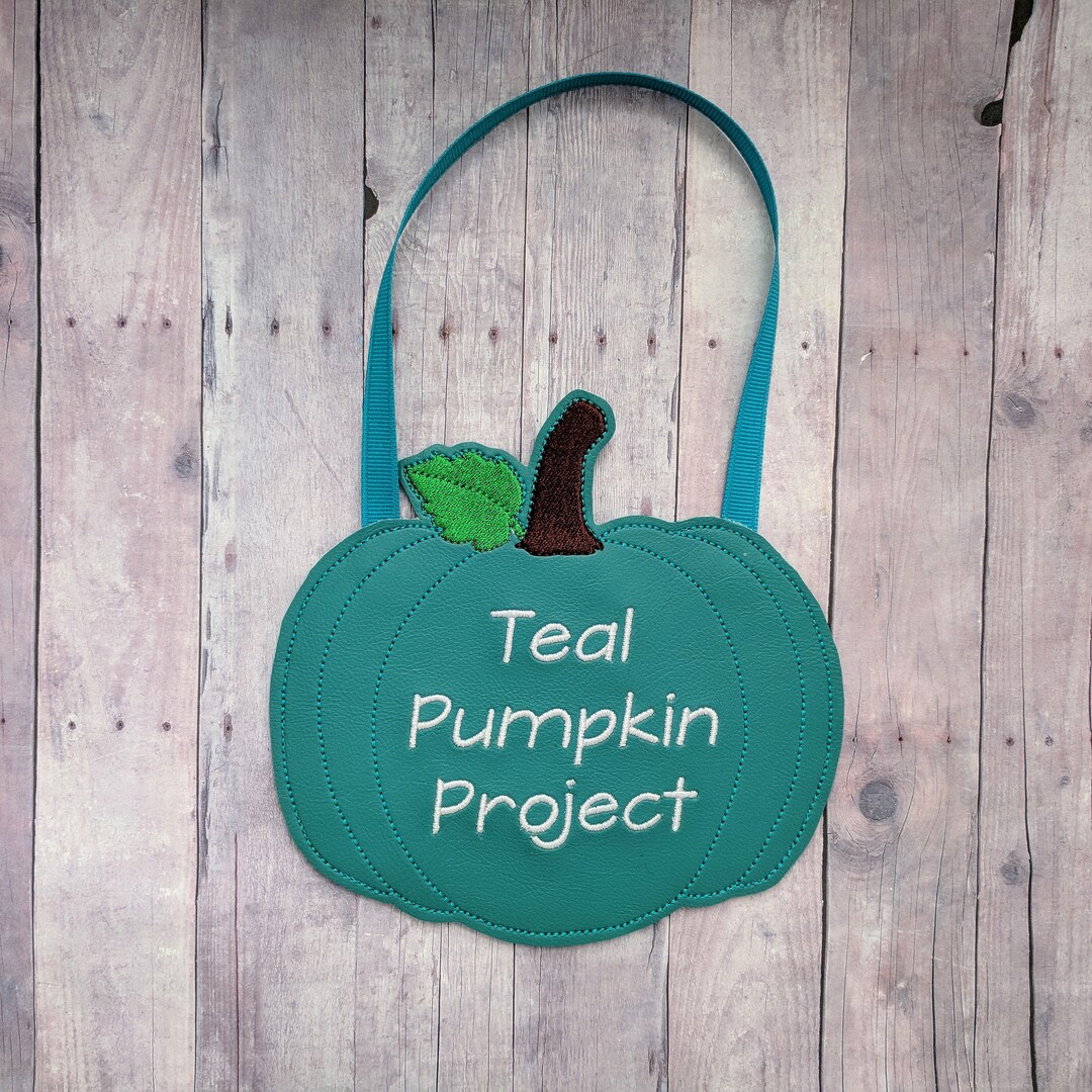 Teal Pumpkin Project R Door Sign Embroidered Acrylic Felt - Etsy