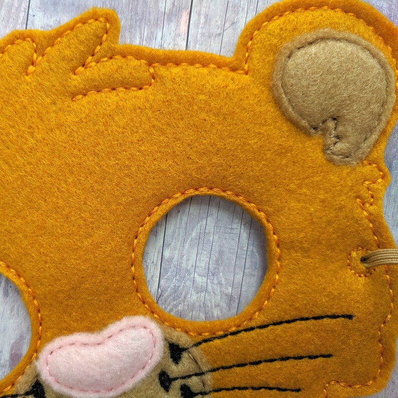 Saber Tooth Tiger Felt Mask in Choice of 2 Sizes Golden - Etsy