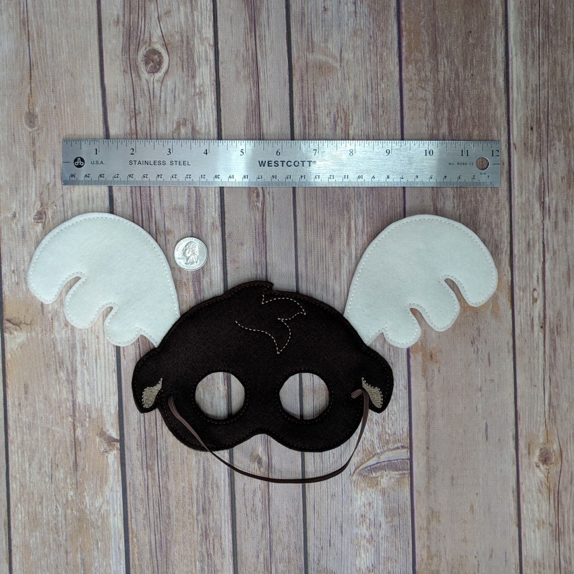 Moose Felt Mask in Choice of 2 Sizes Brown and Cream Acrylic - Etsy