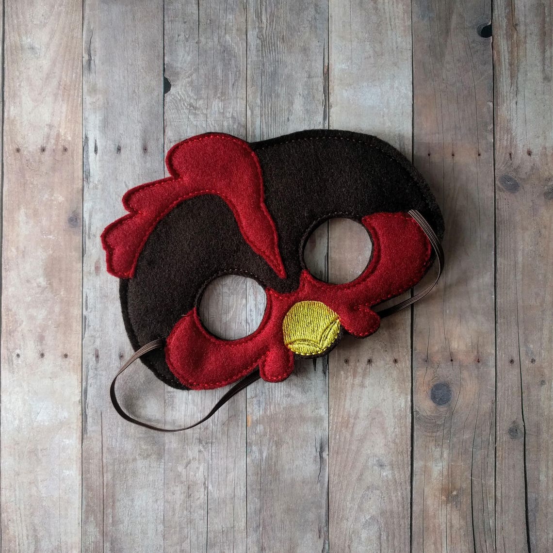 Rooster Felt Mask in Choice of 2 Sizes Brown Acrylic Felt | Etsy