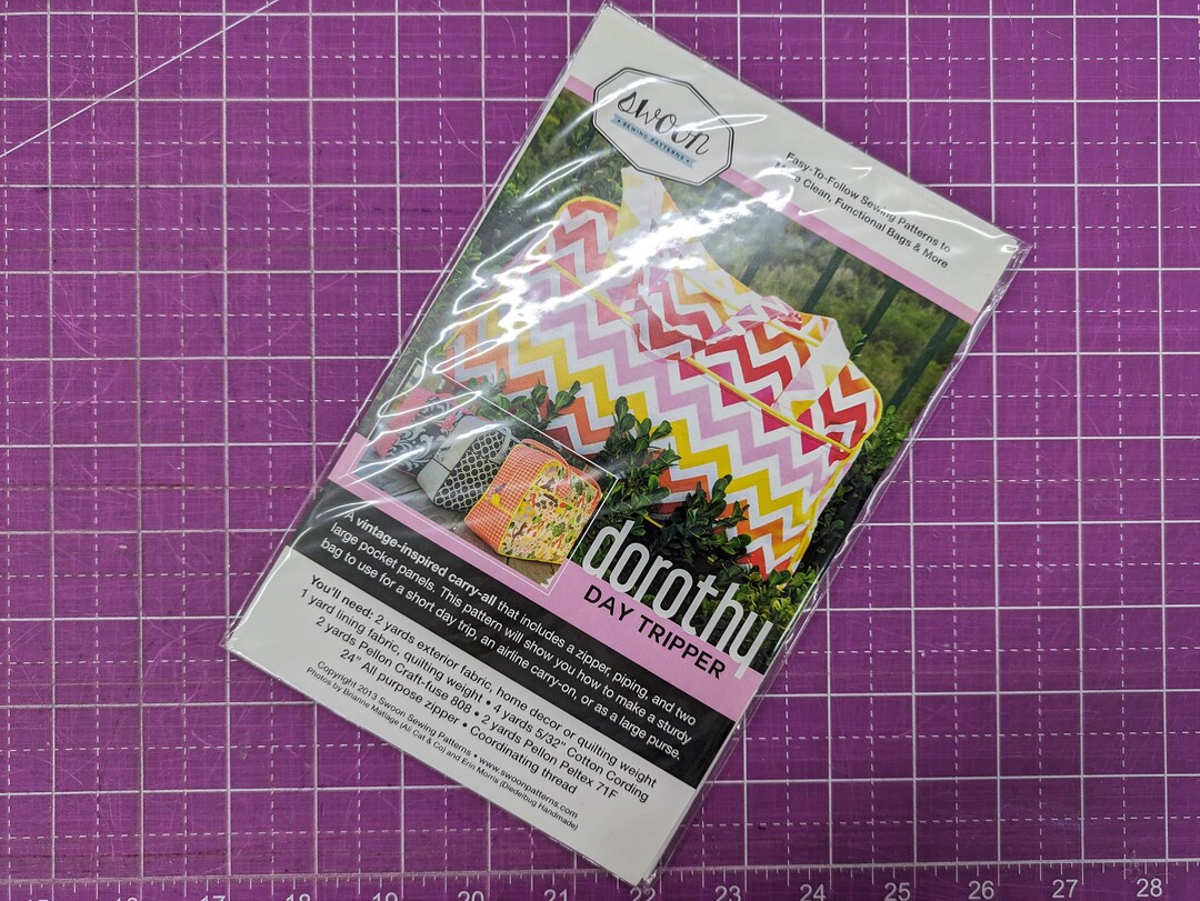 Dorothy Day Tripper Bag Pattern, OOP Paper Pattern by Swoon Patterns ...
