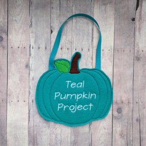 Teal Pumpkin Project R Door Sign Embroidered Acrylic Felt - Etsy