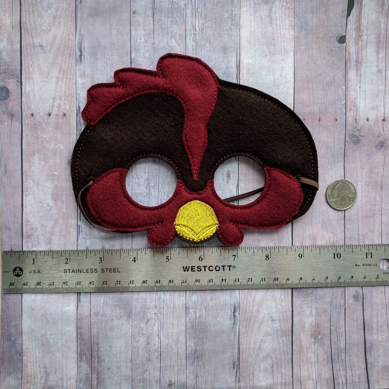 Rooster Felt Mask in Choice of 2 Sizes Brown Acrylic Felt | Etsy
