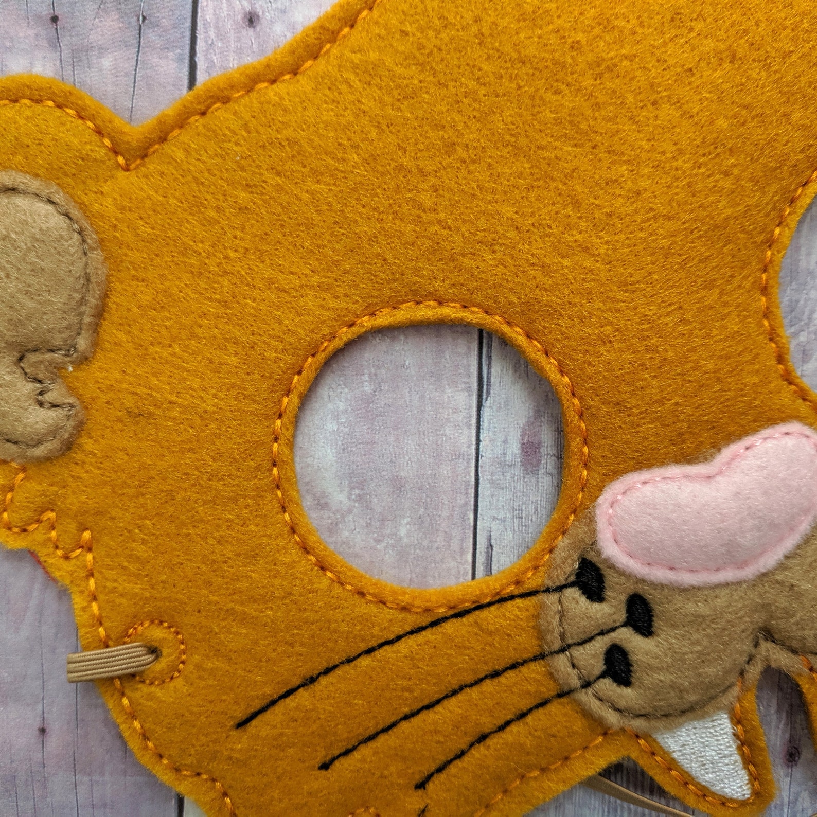 Saber Tooth Tiger Felt Mask in Choice of 2 Sizes Golden - Etsy