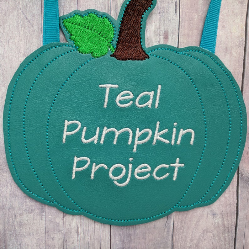 Teal Pumpkin Project R Door Sign Embroidered Acrylic Felt - Etsy