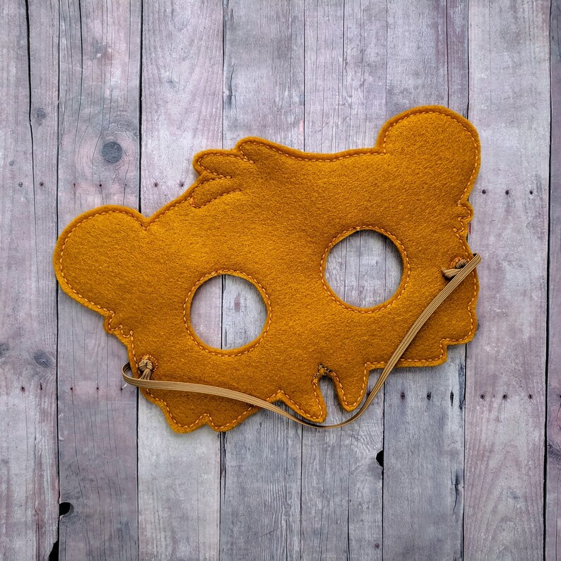 Saber Tooth Tiger Felt Mask in Choice of 2 Sizes Golden - Etsy