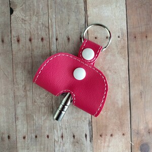 Drum Key Holder Key Chain, Opens to Hold Drum Key, Embroidered Vinyl in ...
