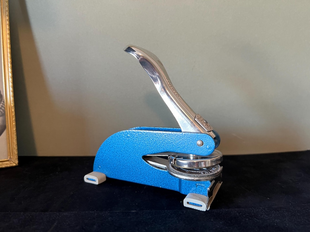 Vintage Crown Embossing Notary Seal Stamp Press - Etsy