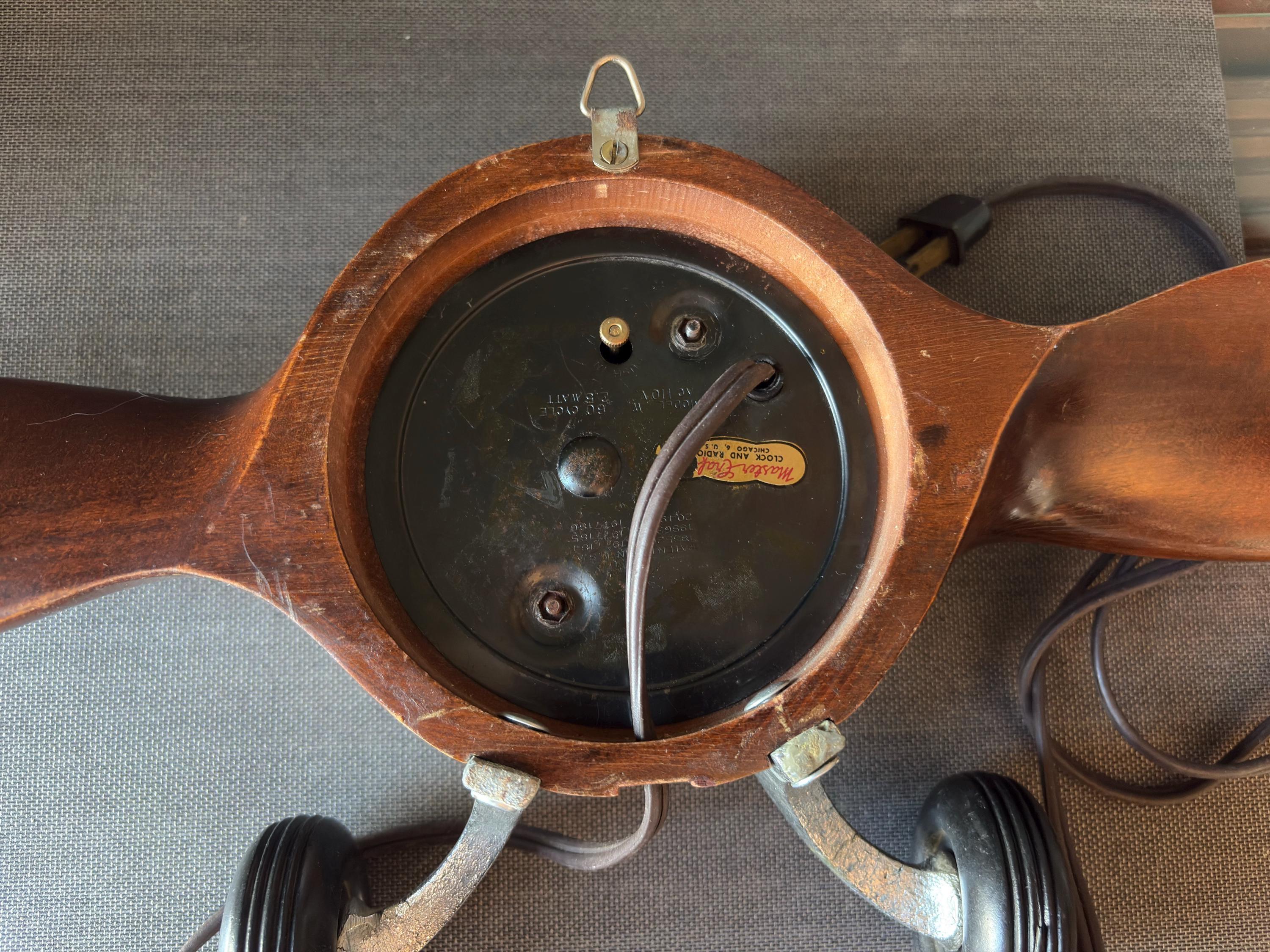 Vintage 1940's Airplane Propeller Clock - Mastercrafters, Sessions Art ...