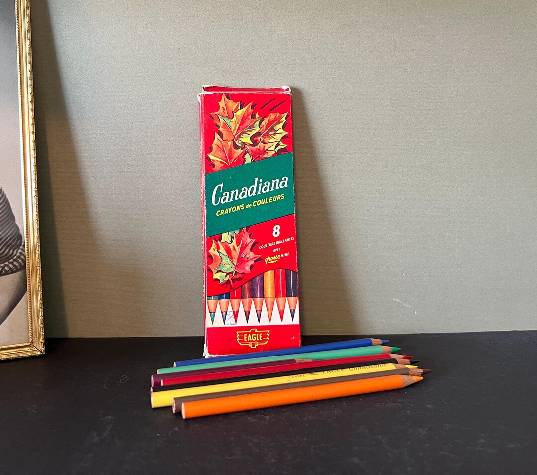 Vintage Pencil Crayons - Eagle Canadiana Pencil Crayons Coloured ...