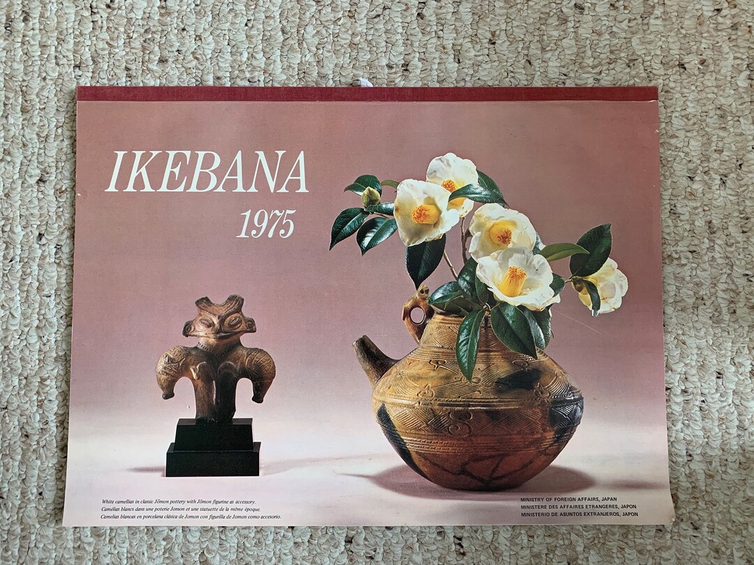 Vintage 1975 Ikebana Calendar Japanese Floral Photography Flower ...