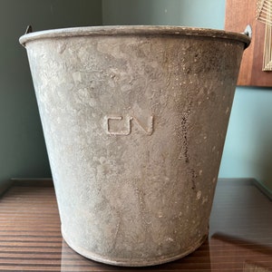 Vintage Railroad Bucket Galvanized Metal Pail CN Rail Collectible - Etsy
