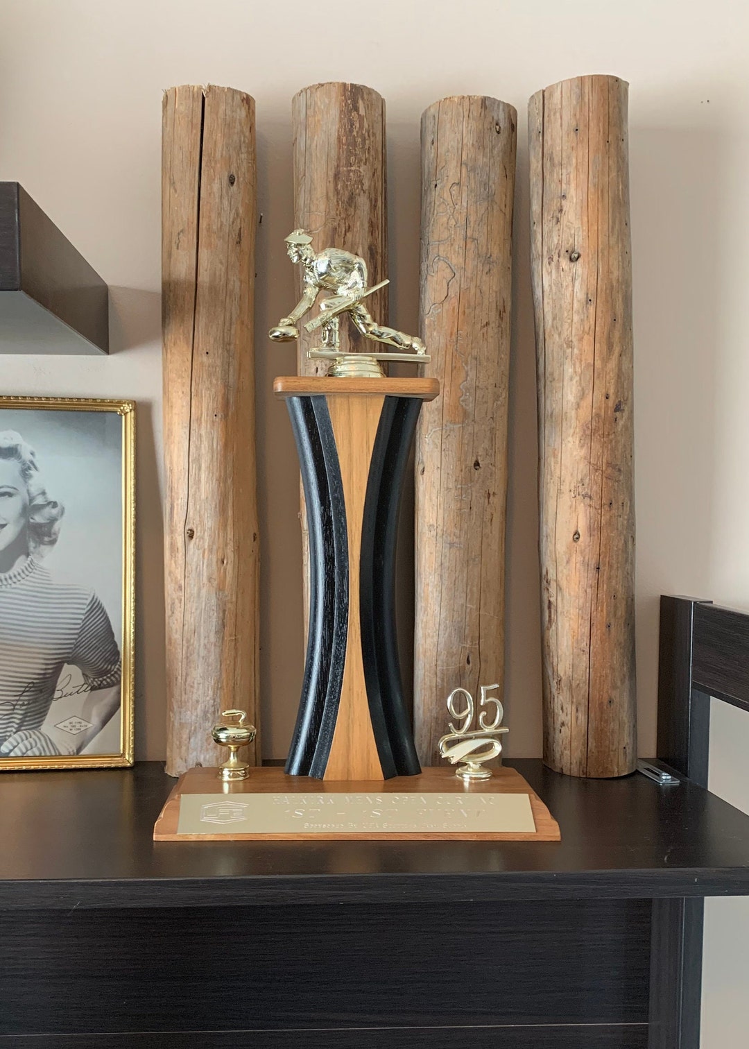 Vintage 1990's Curling Trophy 1st Place - Retro Sports Den Man Cave ...