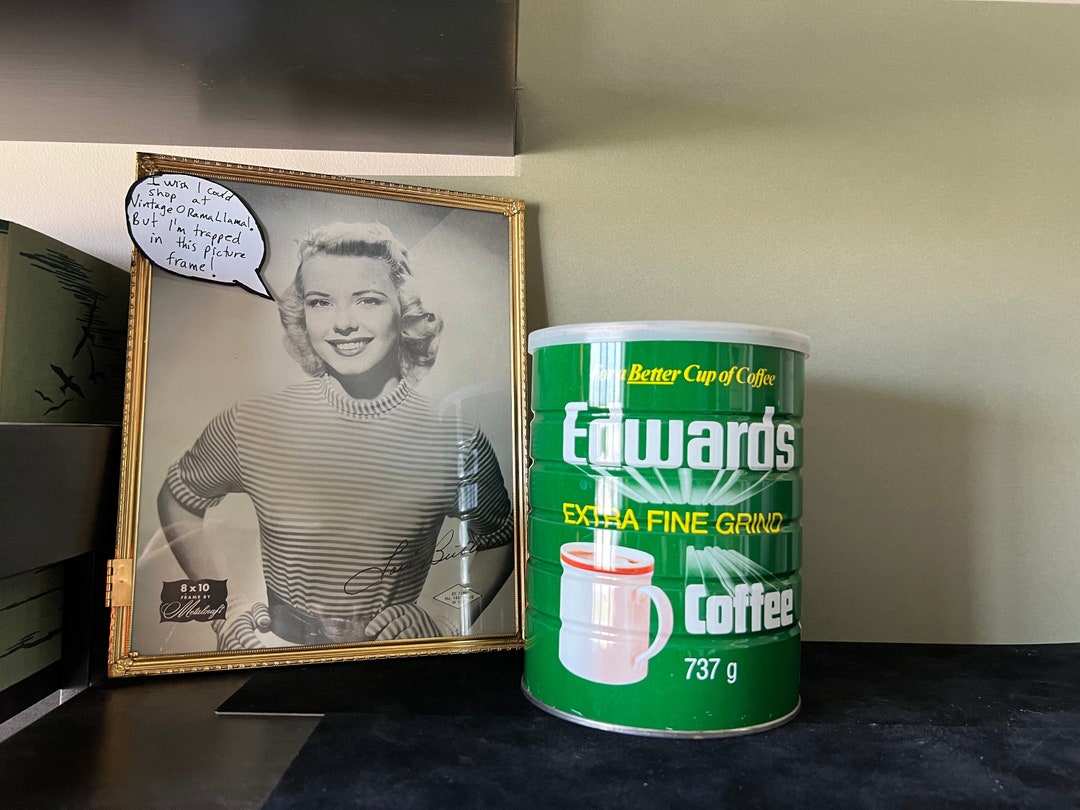 Vintage Metal Edwards Coffee Tin Green 737g - Retro Collectible Coffee ...