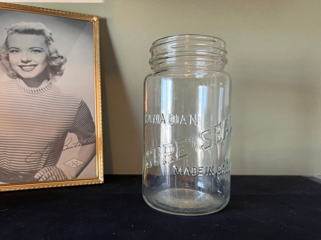 Vintage Canadian Sure Seal Canning Mason Jar - One Quart - Retro ...