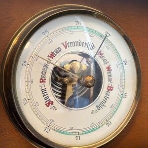 Vintage Barometer Thermometer Wall Hanging - Barigo German Style ...