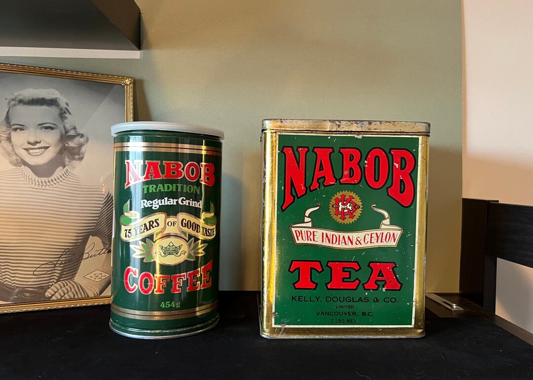 Antique Large Nabob Pure Indian and Ceylon Tin Tea Tin - Etsy