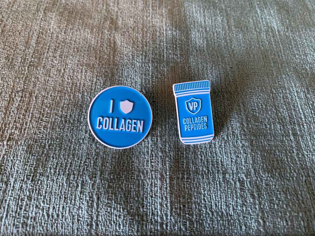 Pill Bottle Shaped Lapel Pin I Love Collagen Funny Lapel Pin ...