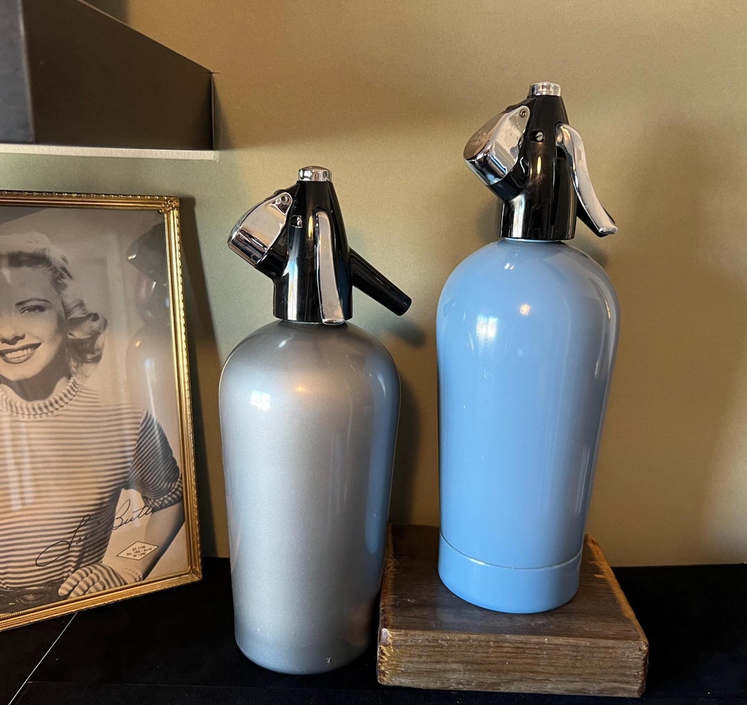 Vintage Sparklets Seltzer Bottles - Sparklets Soda Siphon - Retro Metal ...