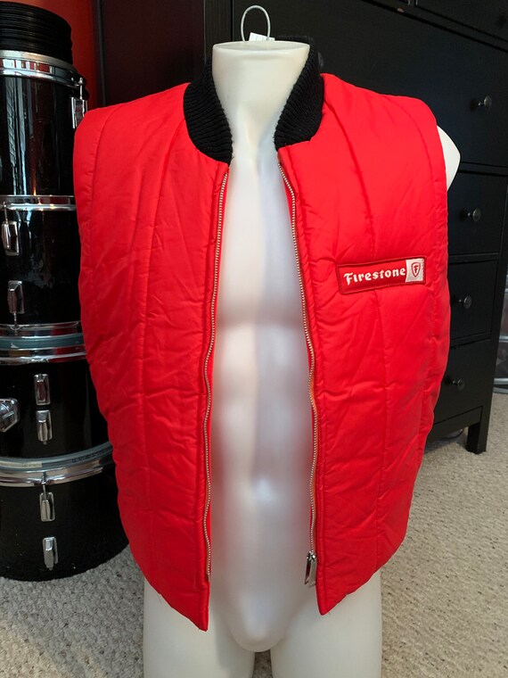 Vintage Original Firestone Racing Vest - Reversible R… - Gem