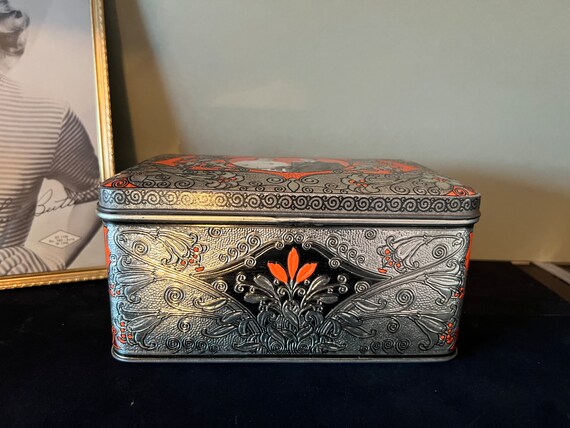 Ornate tin box store