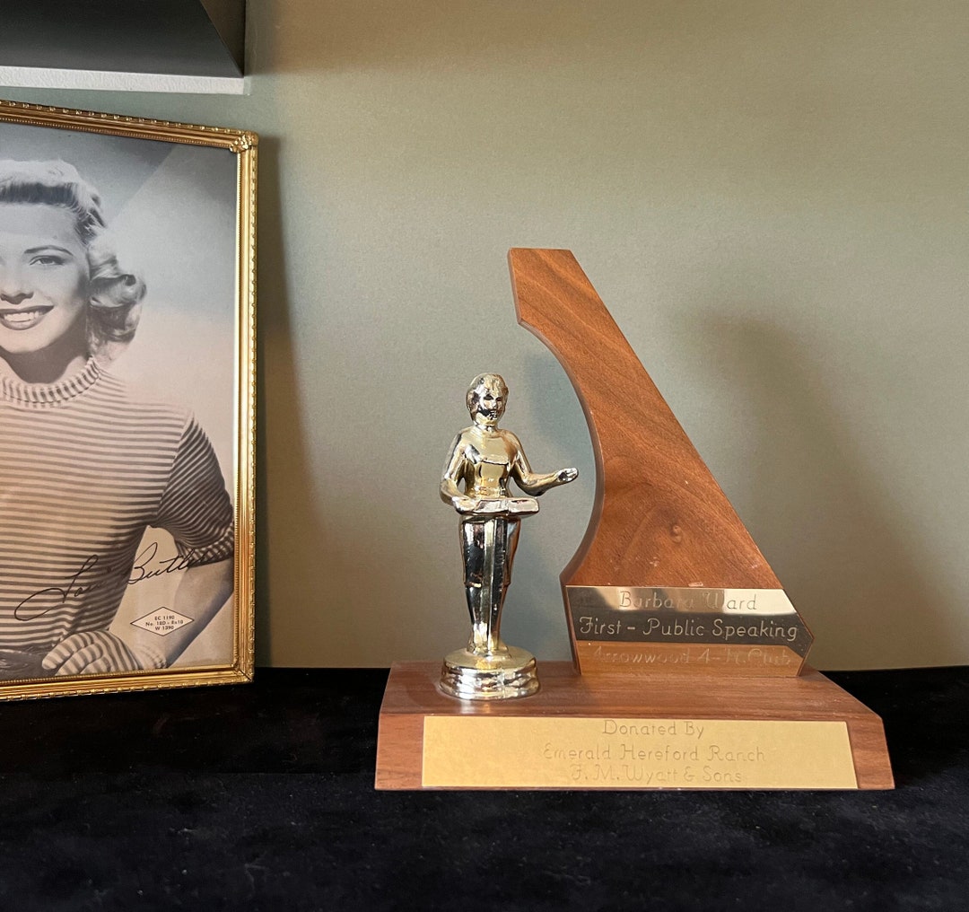 Vintage Public Speaking Trophy 4H Club - Retro Man Dave Decor - Kitschy ...