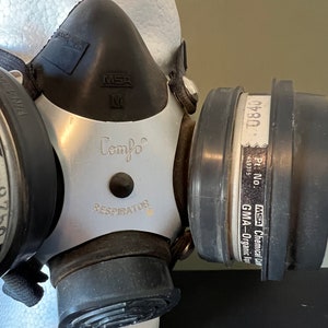 Vintage Face Mask Gas Mask Respirator - Comfo Half Mask Dual Cartridge ...