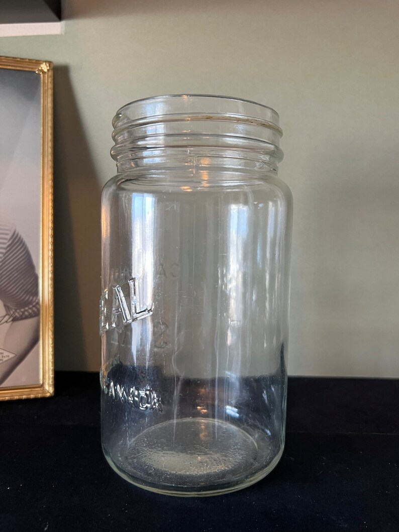 Vintage Canadian Sure Seal Canning Mason Jar - One Quart - Retro ...