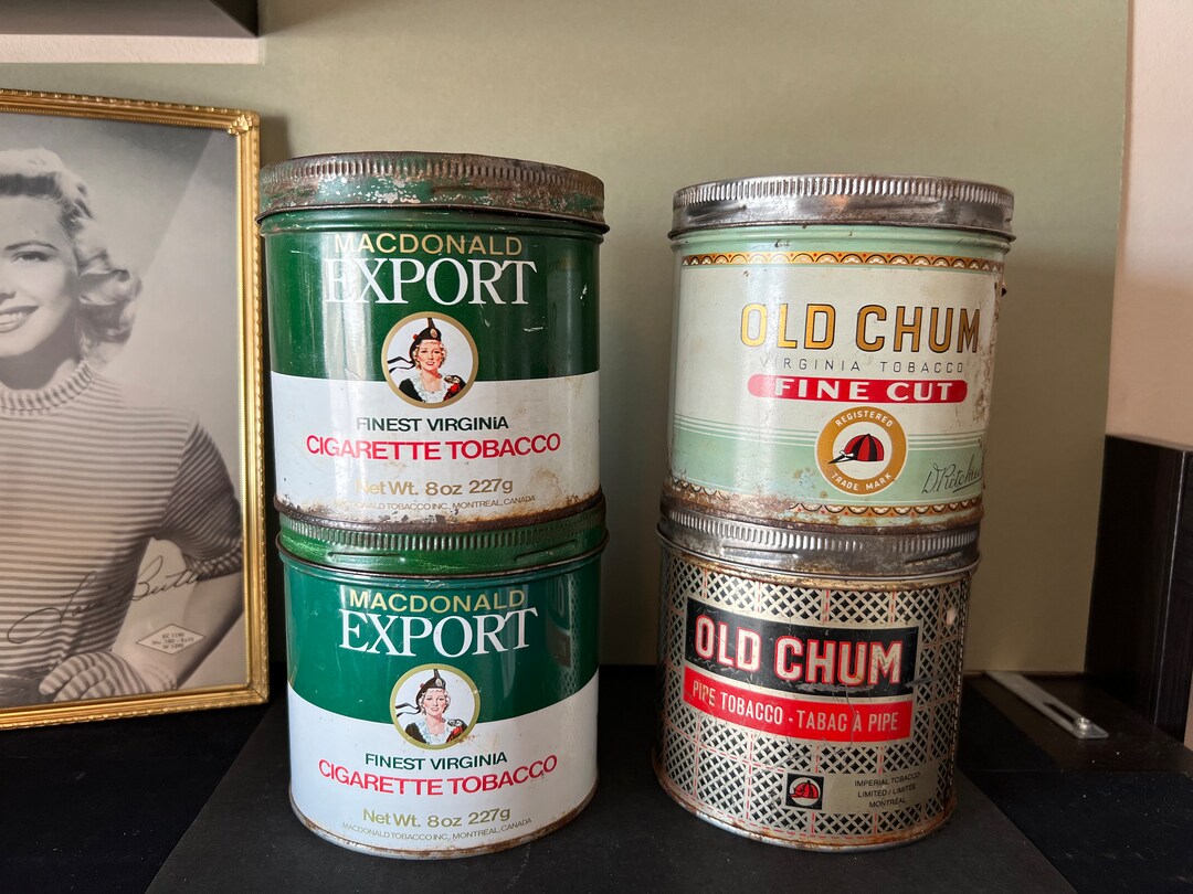 Vintage Tobacco Tin: Macdonald Export & Old Chum Collectible Cans - Etsy