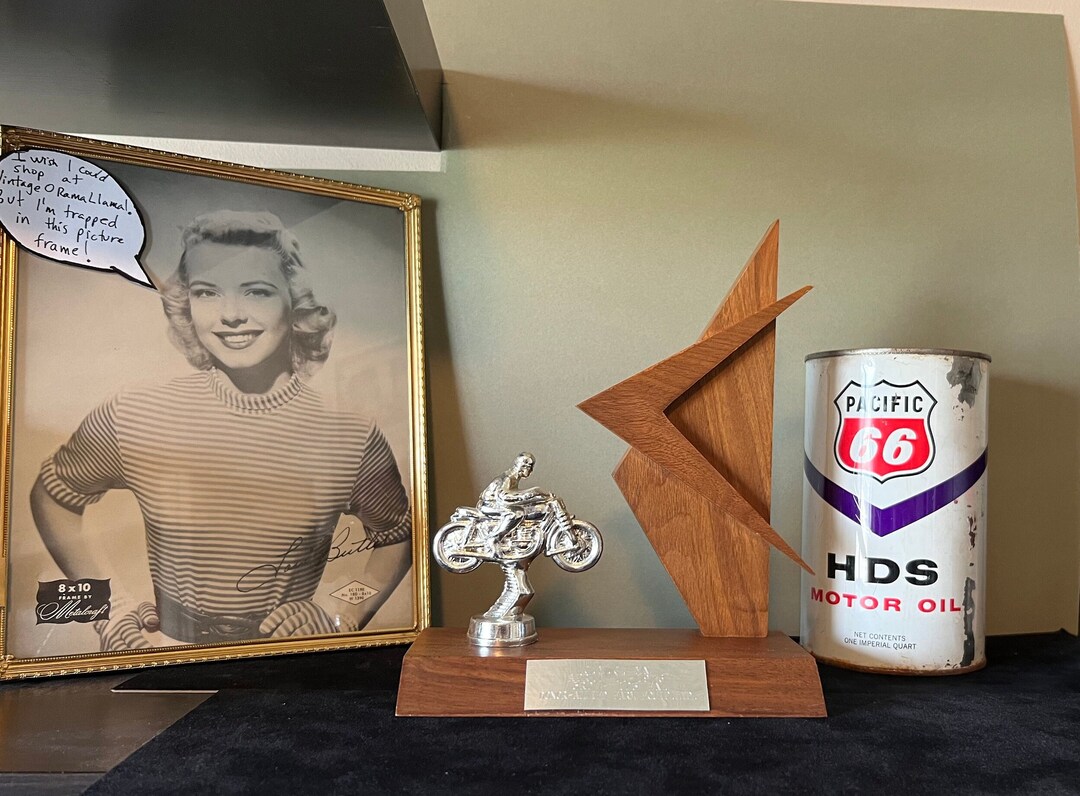 Vintage Mid Century Motocross Motorcycle Racing Trophy 1970's - Moto-x ...