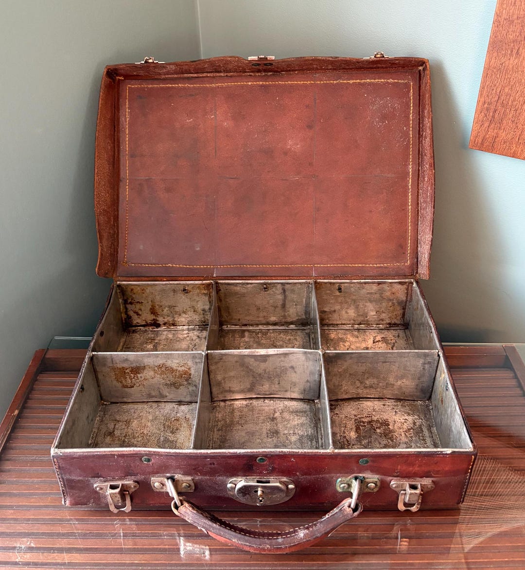 Antique Brown Leather Briefcase: Royal Enfield Tool Case With Key - Etsy
