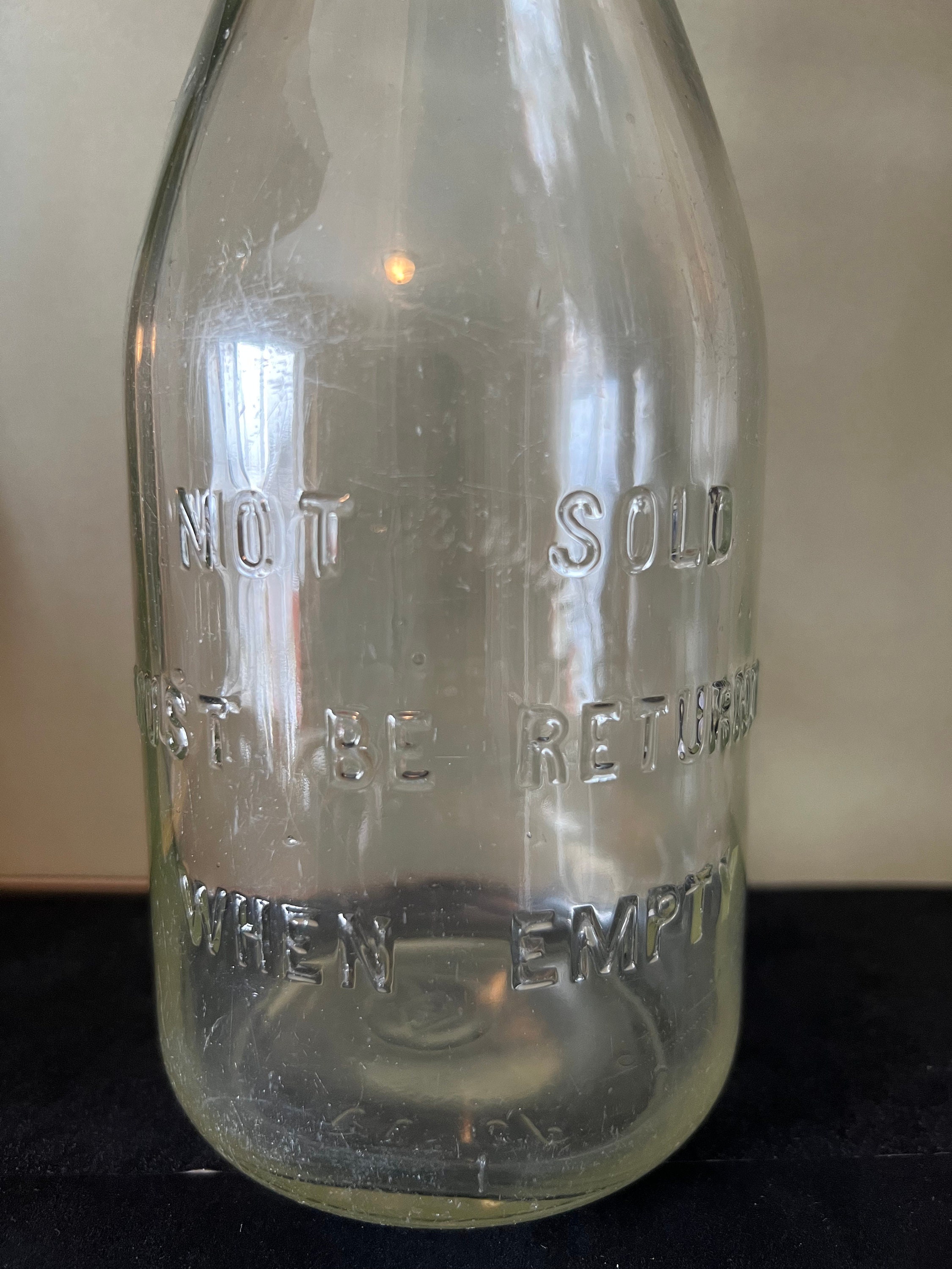 Vintage Glass Milk Bottle Dairy Pool Edmonton Saskatchewan - Etsy