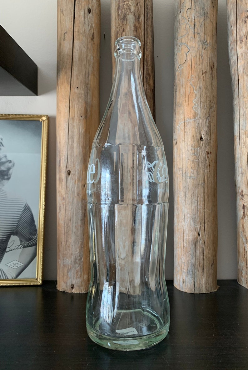 Vintage Coca Cola Bottle Clear Glass 26 Oz No Deposit Bottle - Etsy