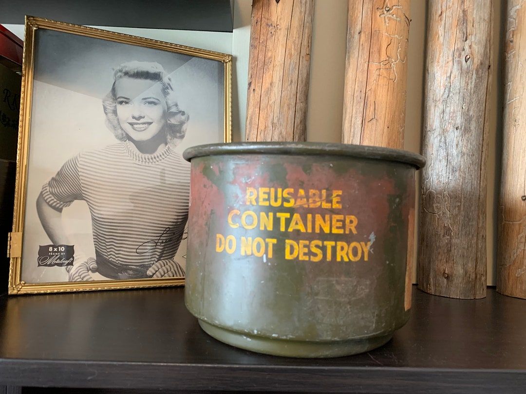Vintage Military Shipping Containers / Canisters - Instrument Tins ...