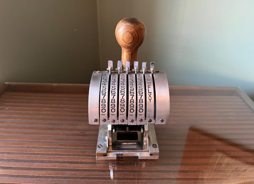 Antique Mechanical Number Stamp Numbering Machine - American Numbering ...