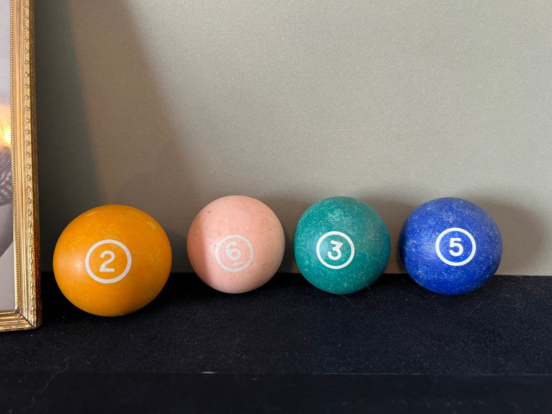 Vintage Billiards Pool Balls - Clay or Clay-like Pool Billiard Balls - Etsy