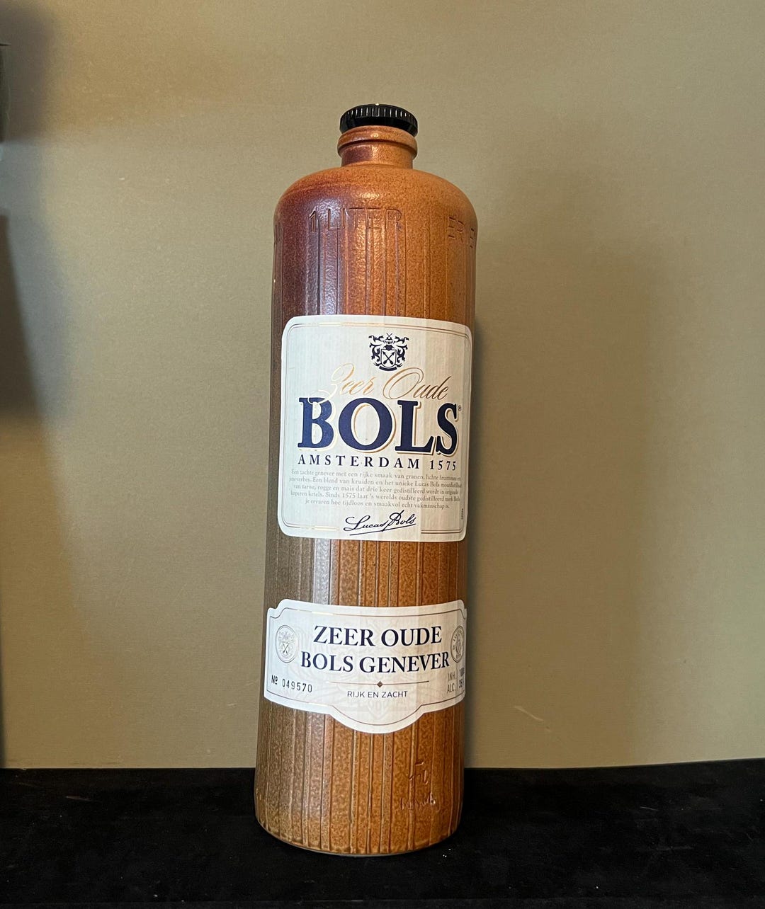 Vintage Clay Bols Liquor Bottle Earthenware Bols Bottle - Decorative ...