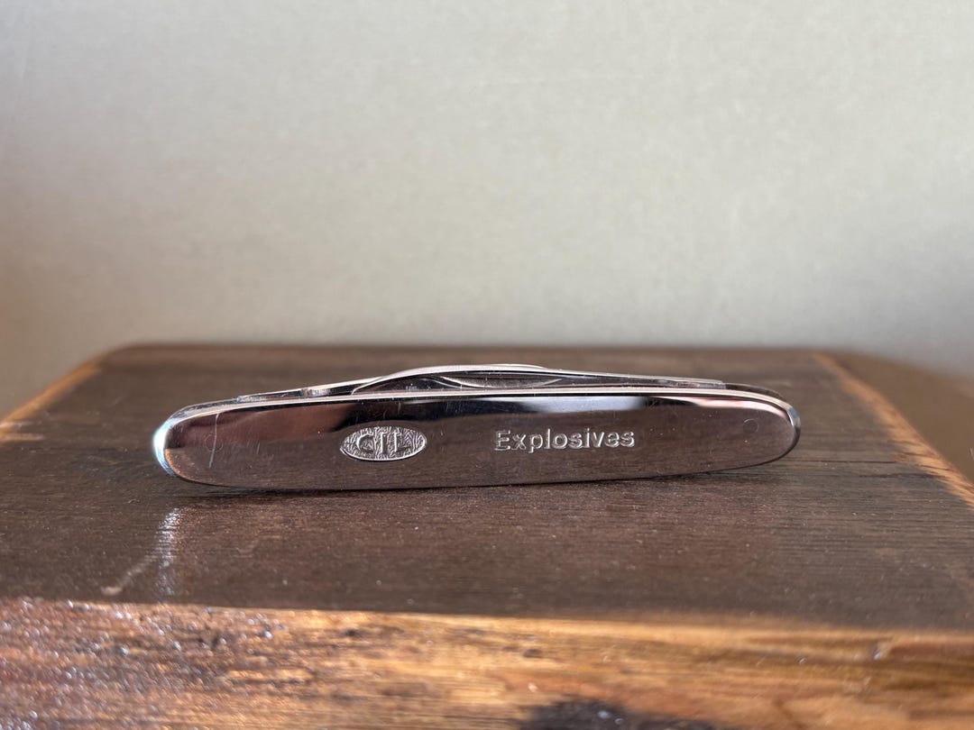 Vintage Folding Knife - C.I.L. Explosives Pocket Knife - Stainless ...