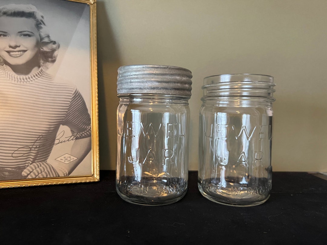 Vintage Jewel Jar Canning Jar Pint Size - Retro Kitchen Decor & Storage ...