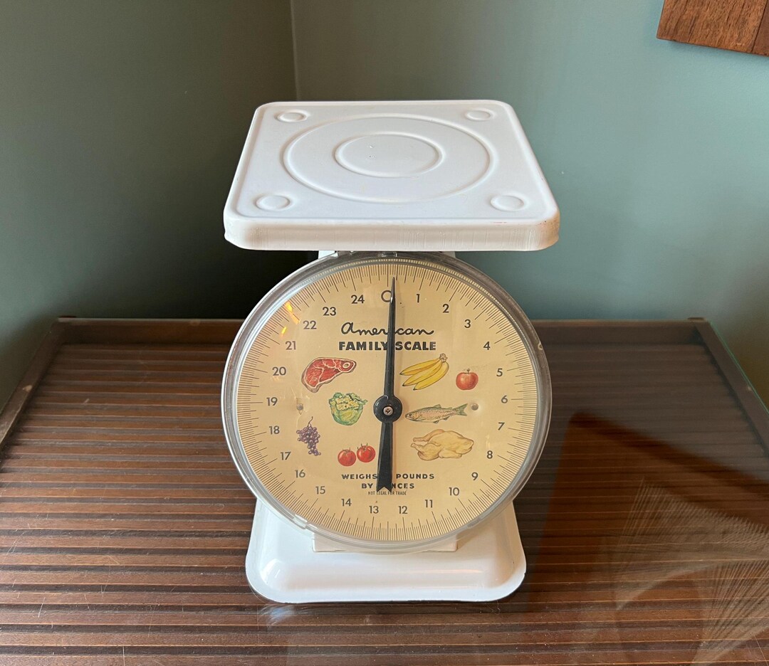 Vintage American Family Kitchen Scale: Retro White Metal Decor - Etsy