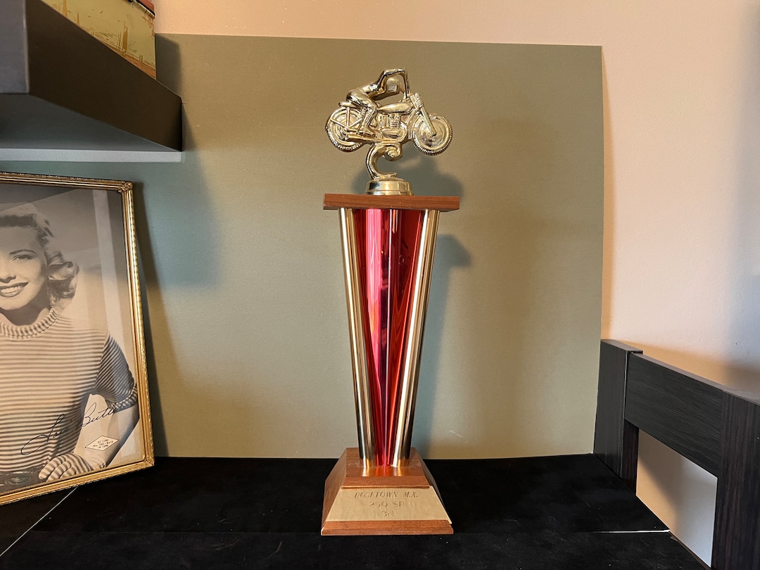 Vintage Motorcycle Racing Trophy 1970's - Moto-x Enduro Retro Sports Decor - Etsy
